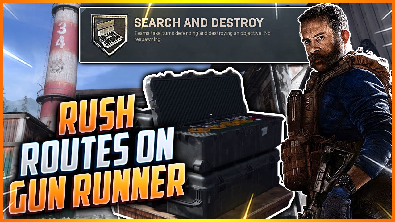 Best Rush Routes on Gun Runner for Search and Destroy - YouTube