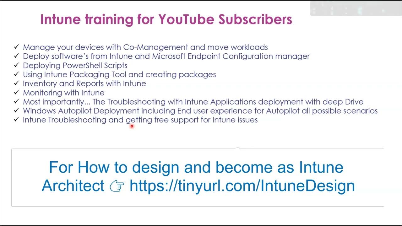 Microsoft Intune Full training Course Endpoint Manager Intune tutorial ...
