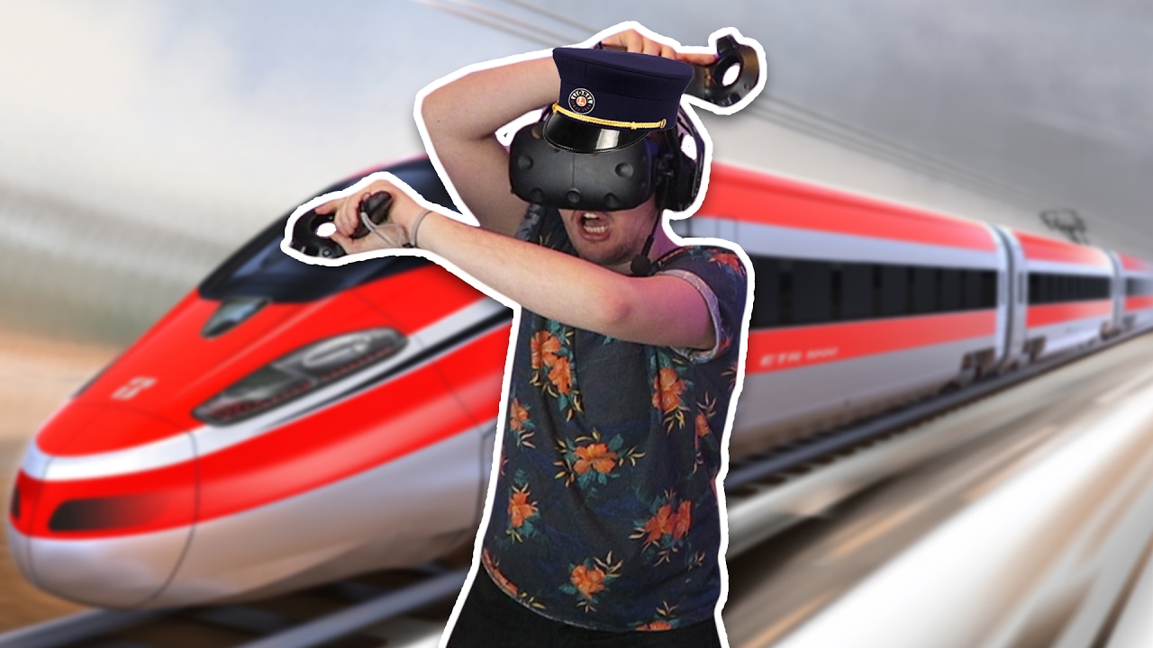 DRIVING A TRAIN OFF A MOUNTAIN IN VR! | Derail Valley (HTC Vive Virtual ...