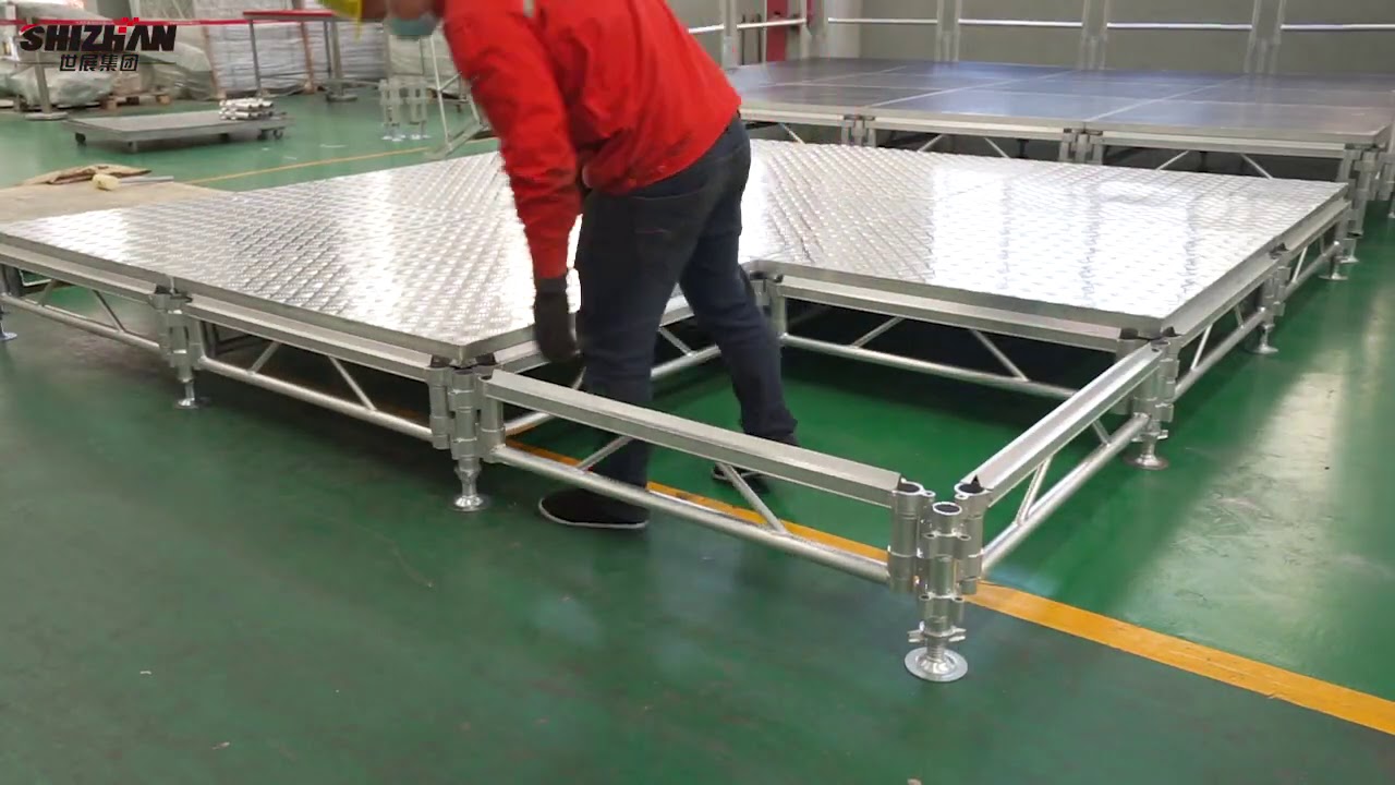 Aluminum stage Installation - YouTube