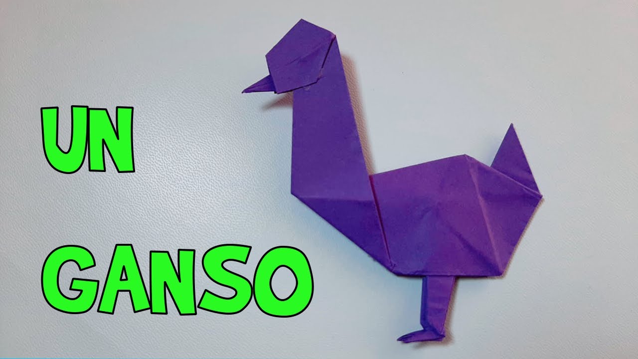 como hacer un ganso de papel origami fácil - YouTube