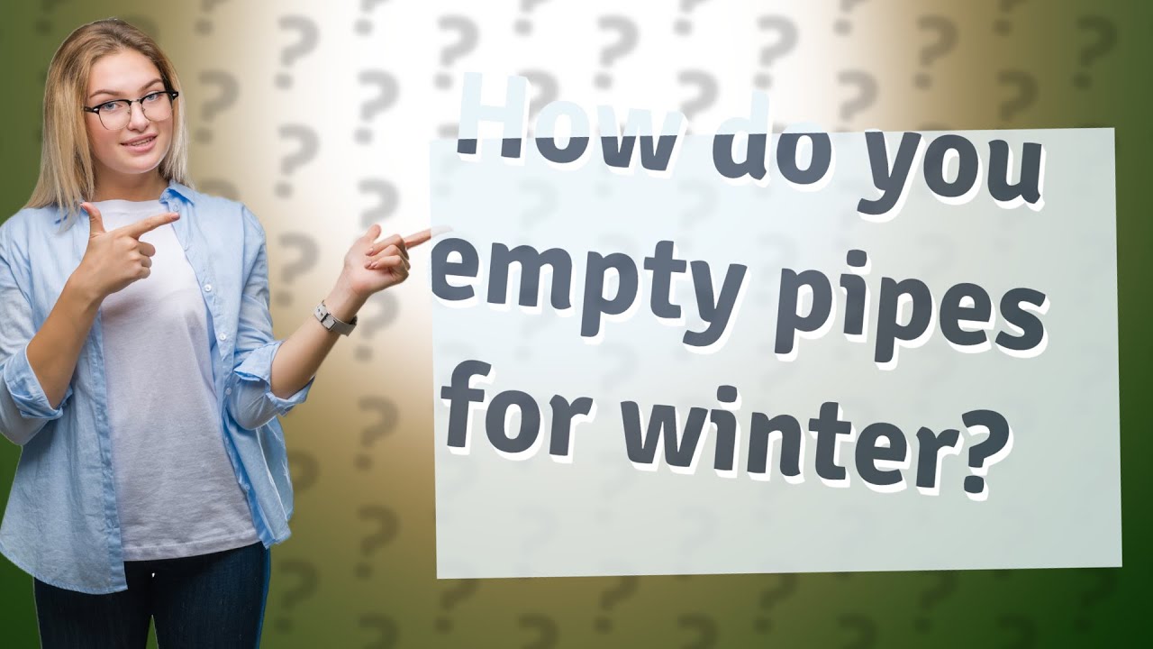 How do you empty pipes for winter? - YouTube
