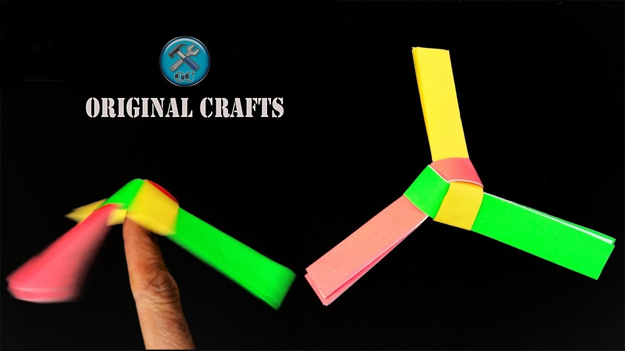 How to make a easy Rotating Paper Fan Spinner - FNL Origami Tutorial ...