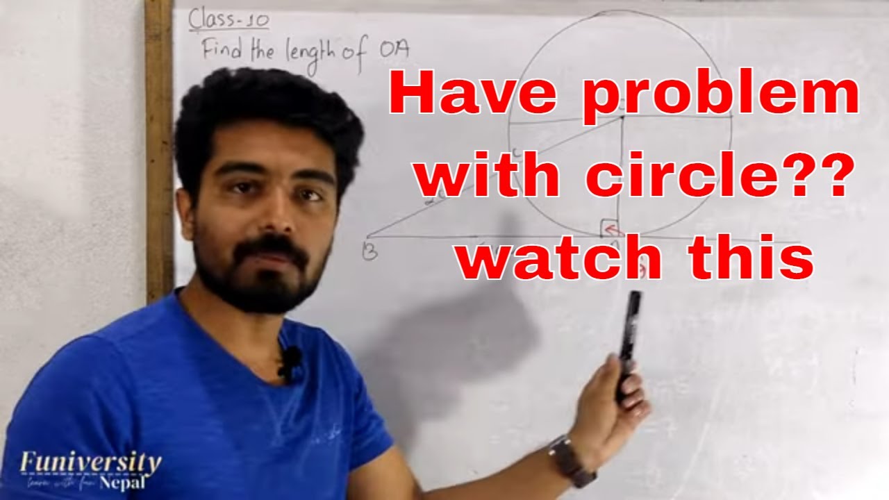 Class 10 circle problem from Set in Nepali - YouTube