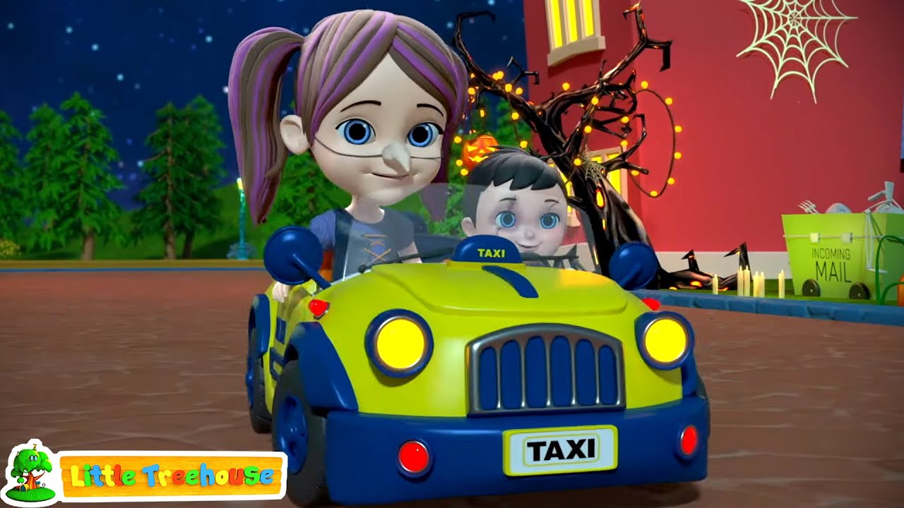 Halloween Wheels On The Taxi, Spooky Scary Rhymes And Cartoons Videos ...