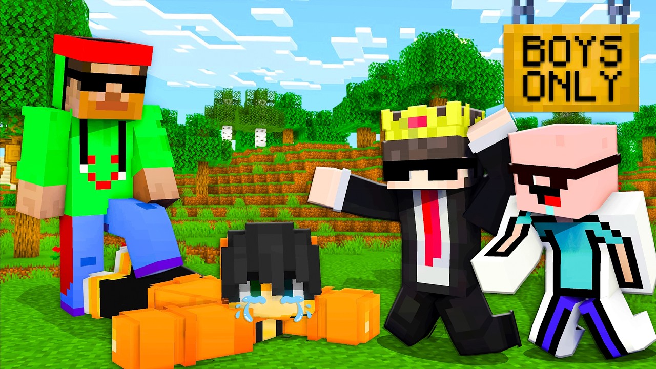 How I Took Over 'BOYS ONLY' Minecraft Server - YouTube