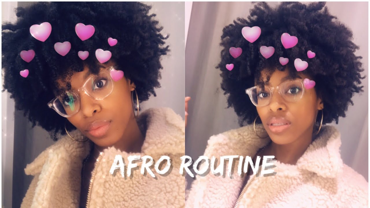 Afro Routine | GRWM 4B/4C Hair + Makeup | Wash N Go - YouTube