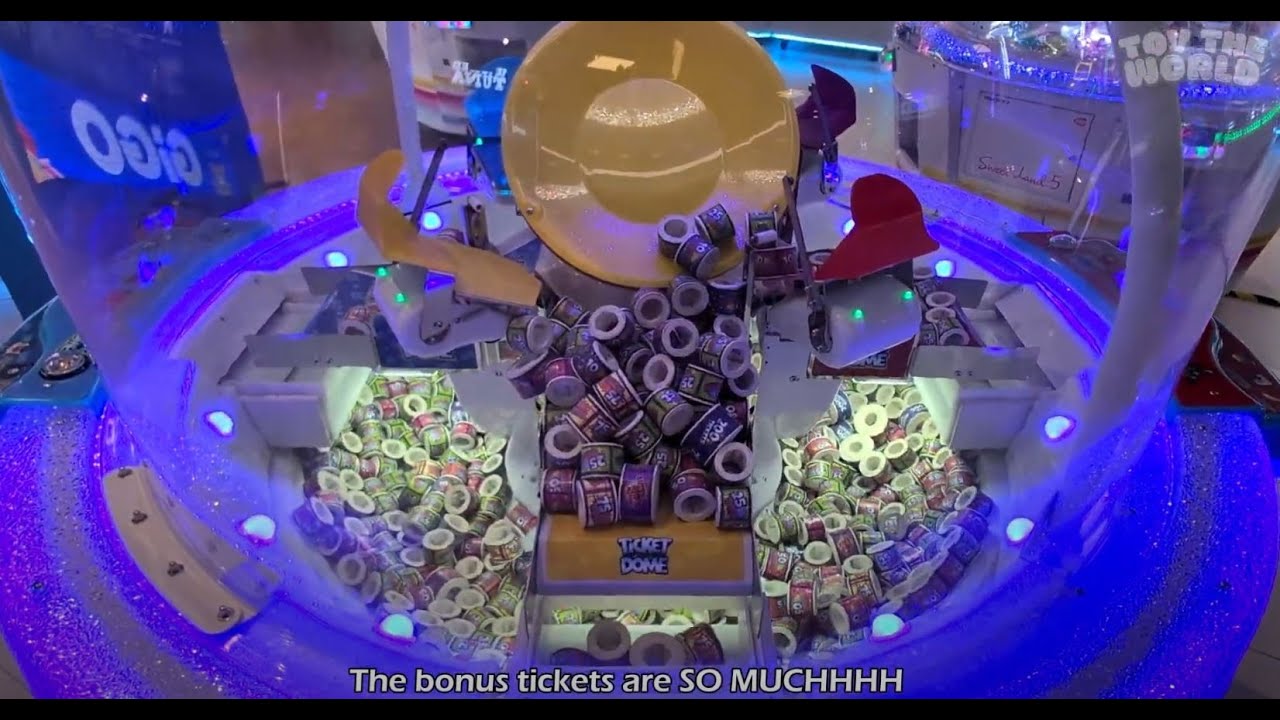 Winning a Giant TICKET Claw Machine PUSHER at GIGO Vietnam - YouTube