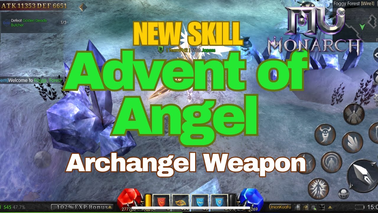 MU MONARCH SEA - Advent of Angel - New Skill - Archangel Weapon #mu # ...