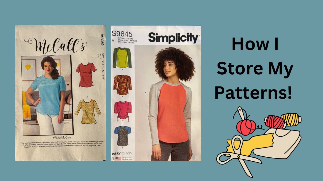 How I Store My Patterns; Trouble with Simplicity 9645 - YouTube