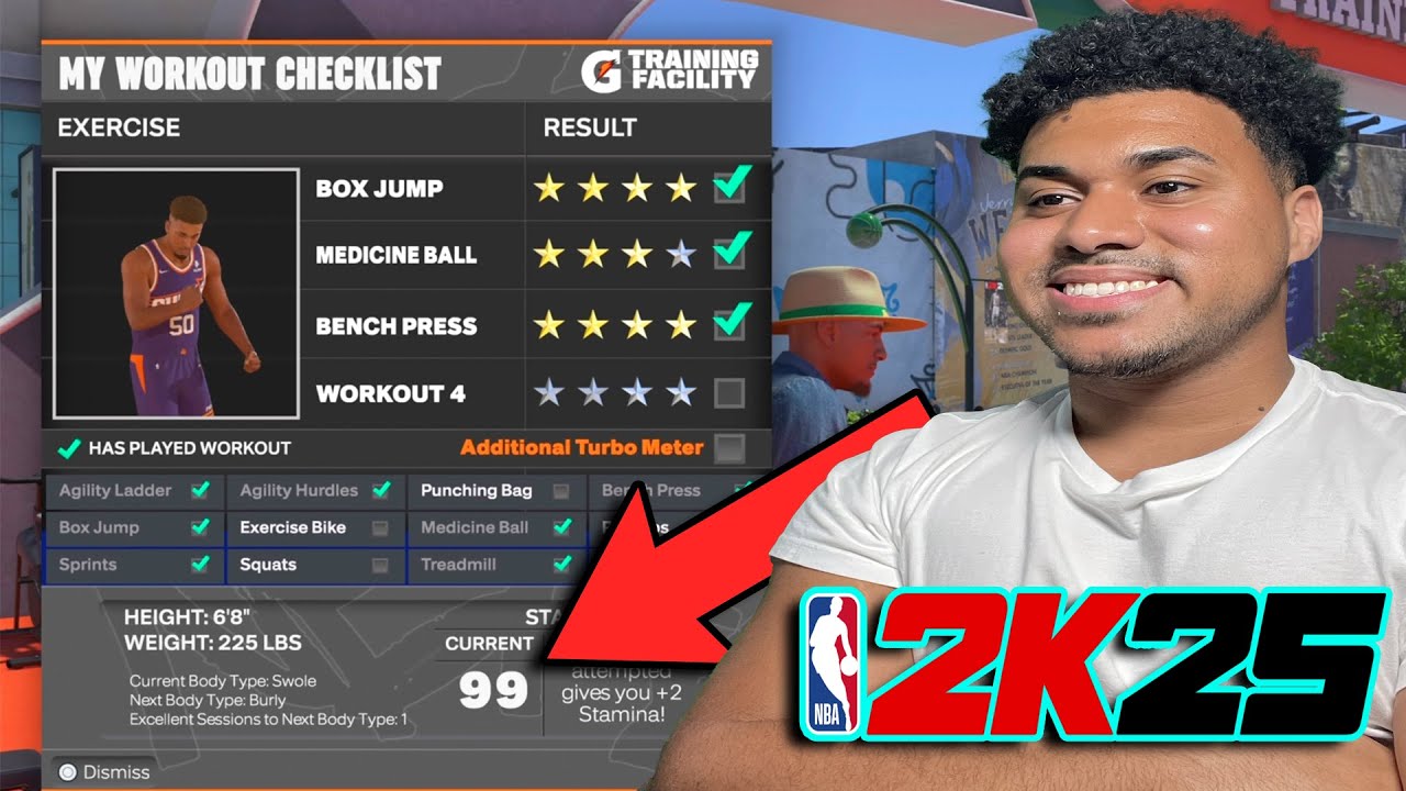 Quickest Method To Get MAX Stamina in NBA 2K25! - YouTube