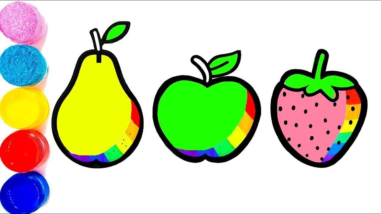 Fruit drawing for children Bolalar uchun meva rasm chizish Рисование ...