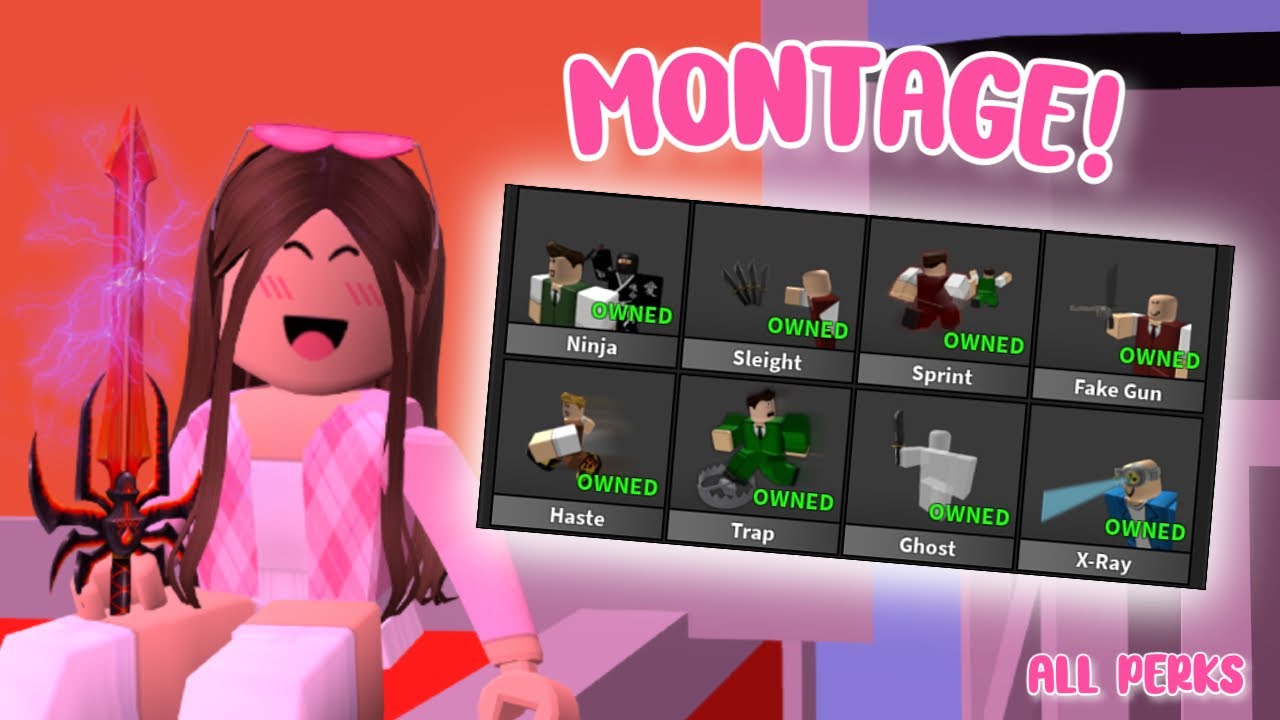 MM2 ALL PERKS VICTORIES MONTAGE - YouTube