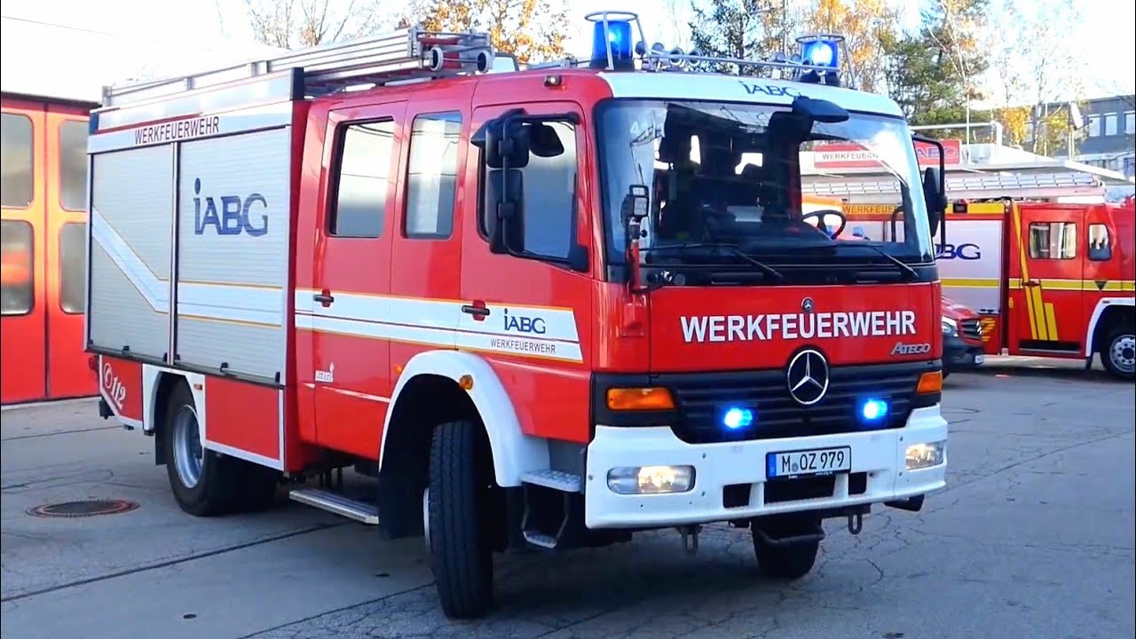 LF 16/12 Werkfeuerwehr IABG Ottobrunn - YouTube