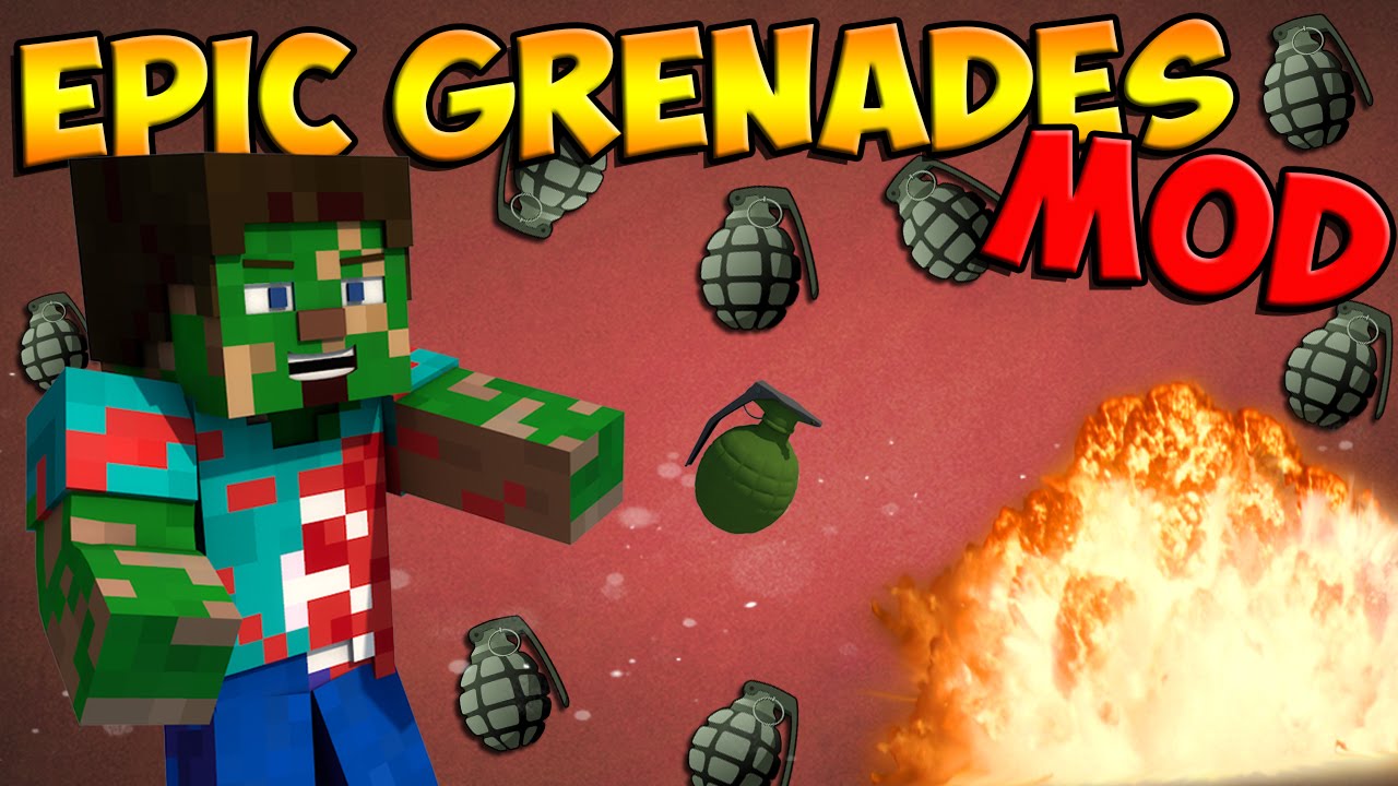 Minecraft Mods: Epic Grenades Mod - Nuclear, Rainbow & More Grenades ...
