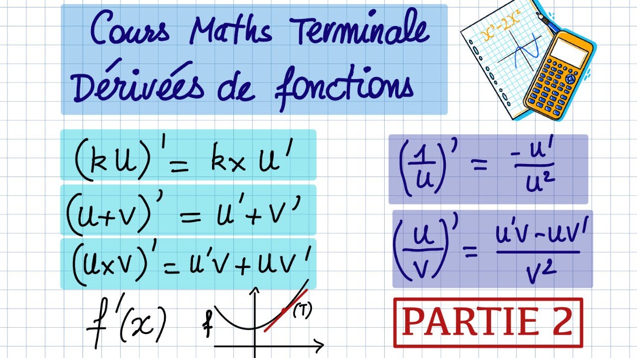 Les dérivées - Terminale spé Maths Bac 2023 - YouTube