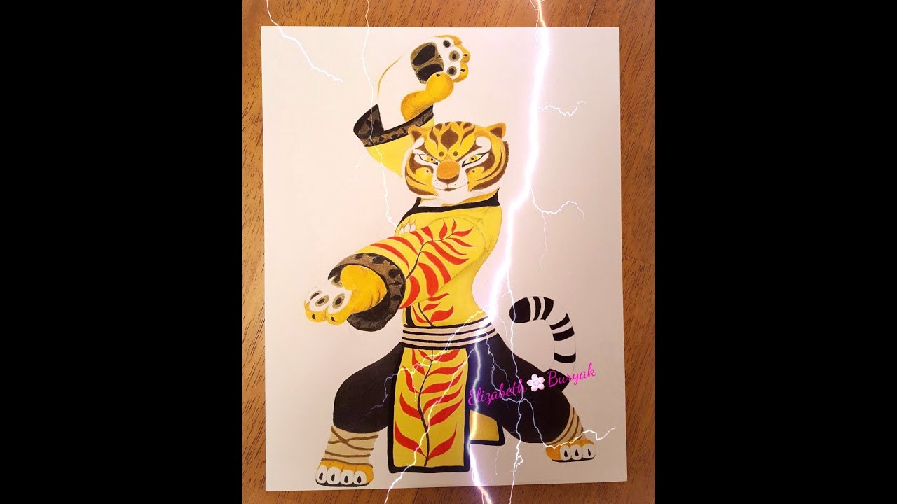 HOW TO DRAW Master Tigress ( Kung Fu Panda ) | Art | Speed Drawing ...