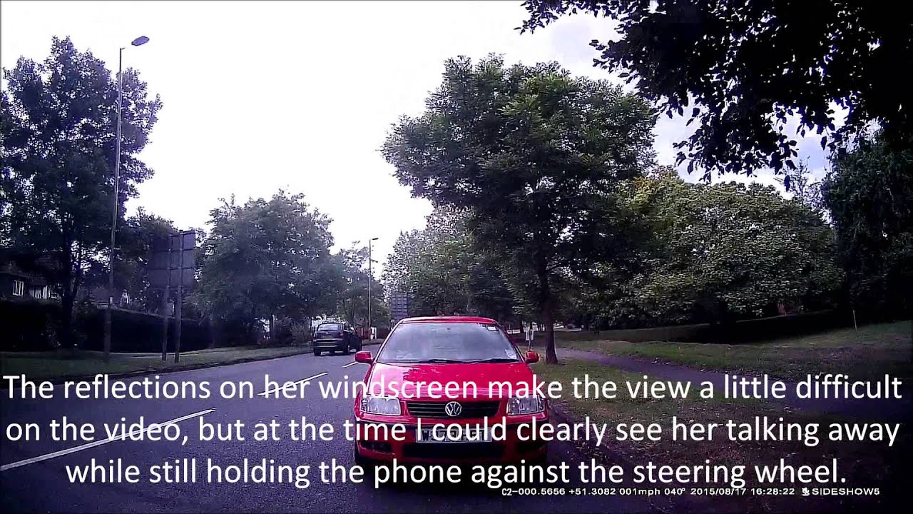 Sideshow Dashcam 05 - Female driver of W373 HRT using her mobile phone ...