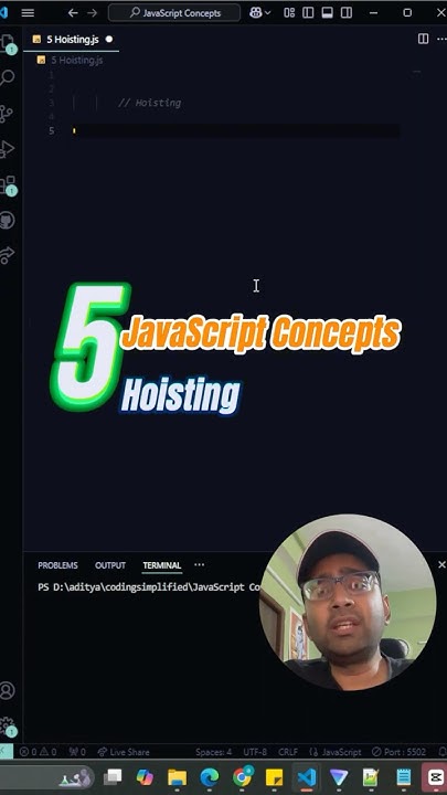 5/100 Hoisting - JS Concepts #coding #javascript #frontend #webdevelopment #concept #interview # ...
