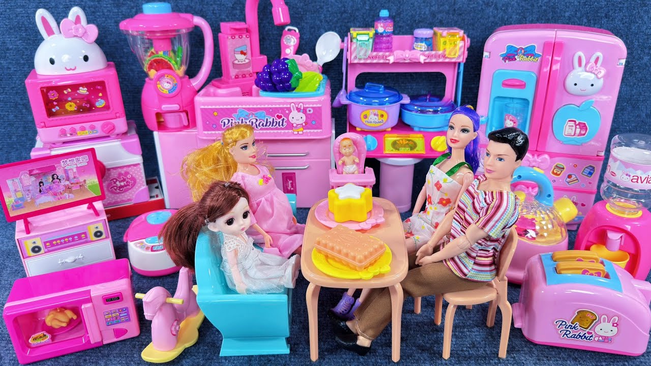 10 Minutes Satisfying with Unboxing Barbie Princess Kitchen Appliances ...