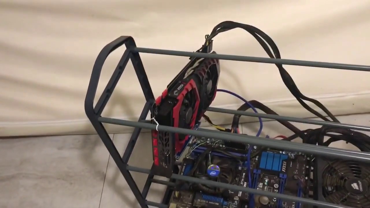 $7.99 cheap mining rig frame no tools needed - YouTube
