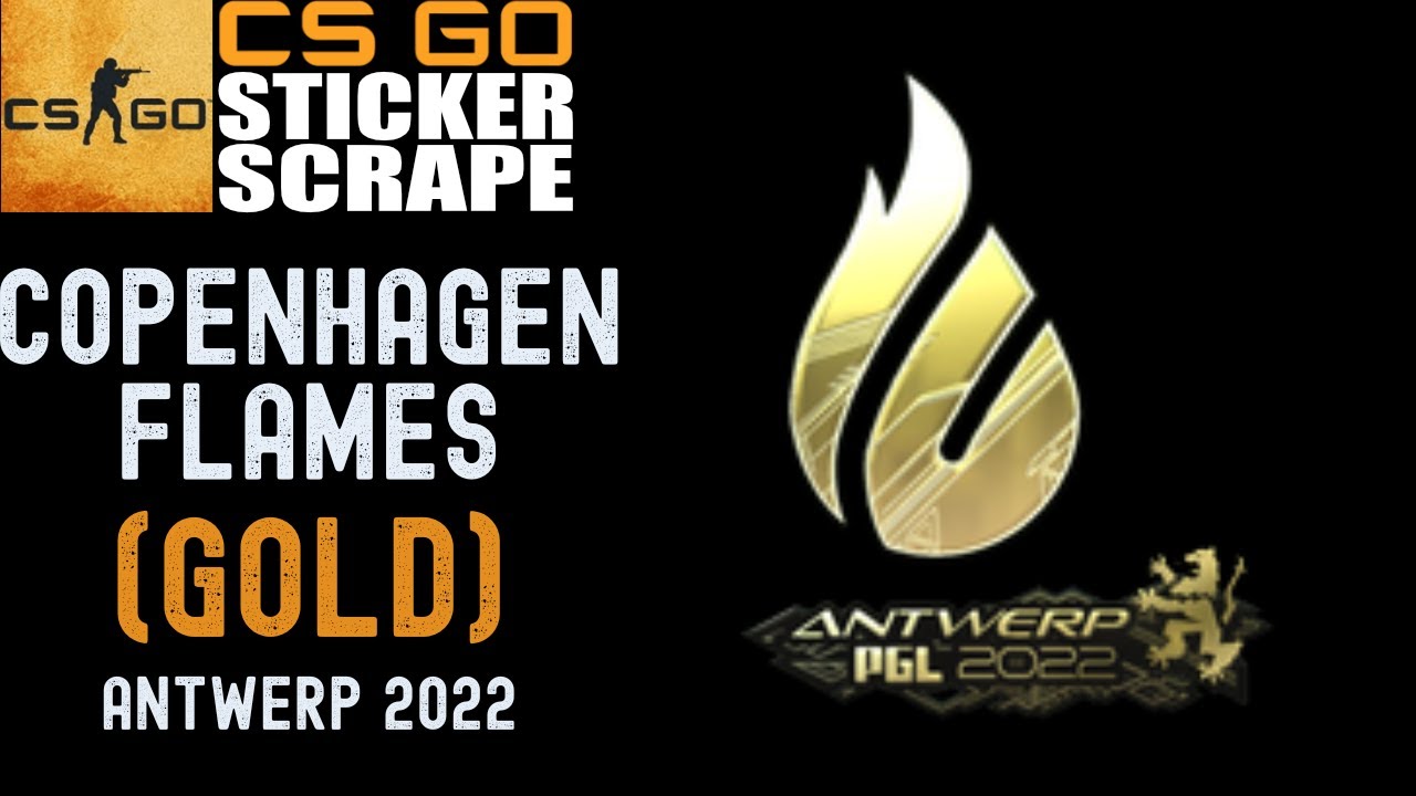 CSGO - Sticker | Copenhagen Flames (Gold) | Antwerp 2022 - Scrape ...