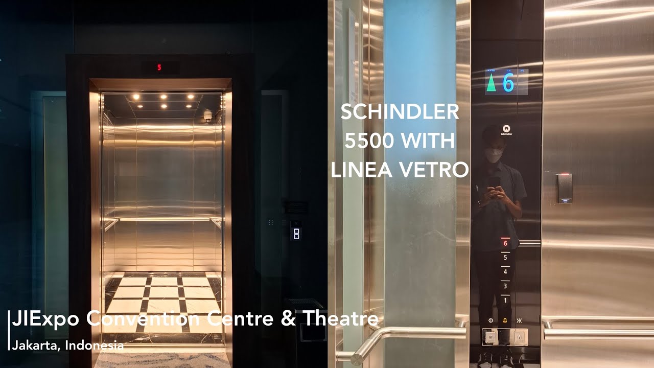 Schindler 5500 Elevator with Linea Vetro at JIExpo Convention Centre ...