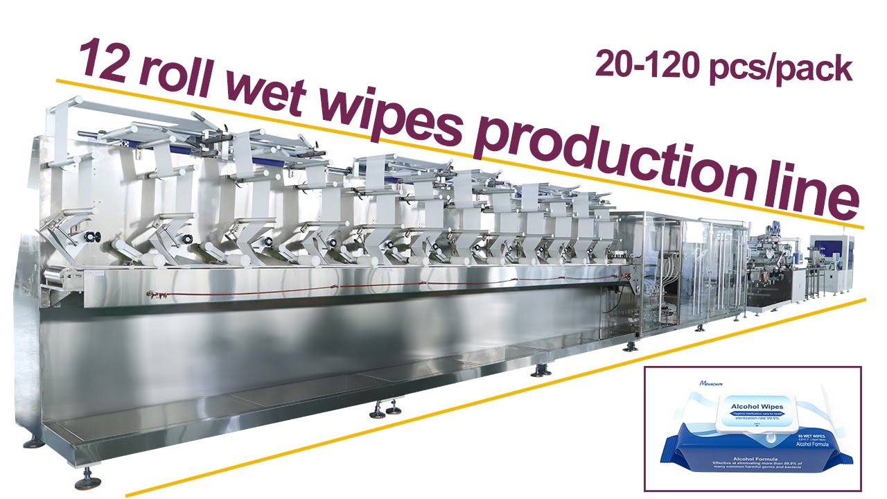 Wet tissue customization production——Automatic 12 roll wet tissue ...