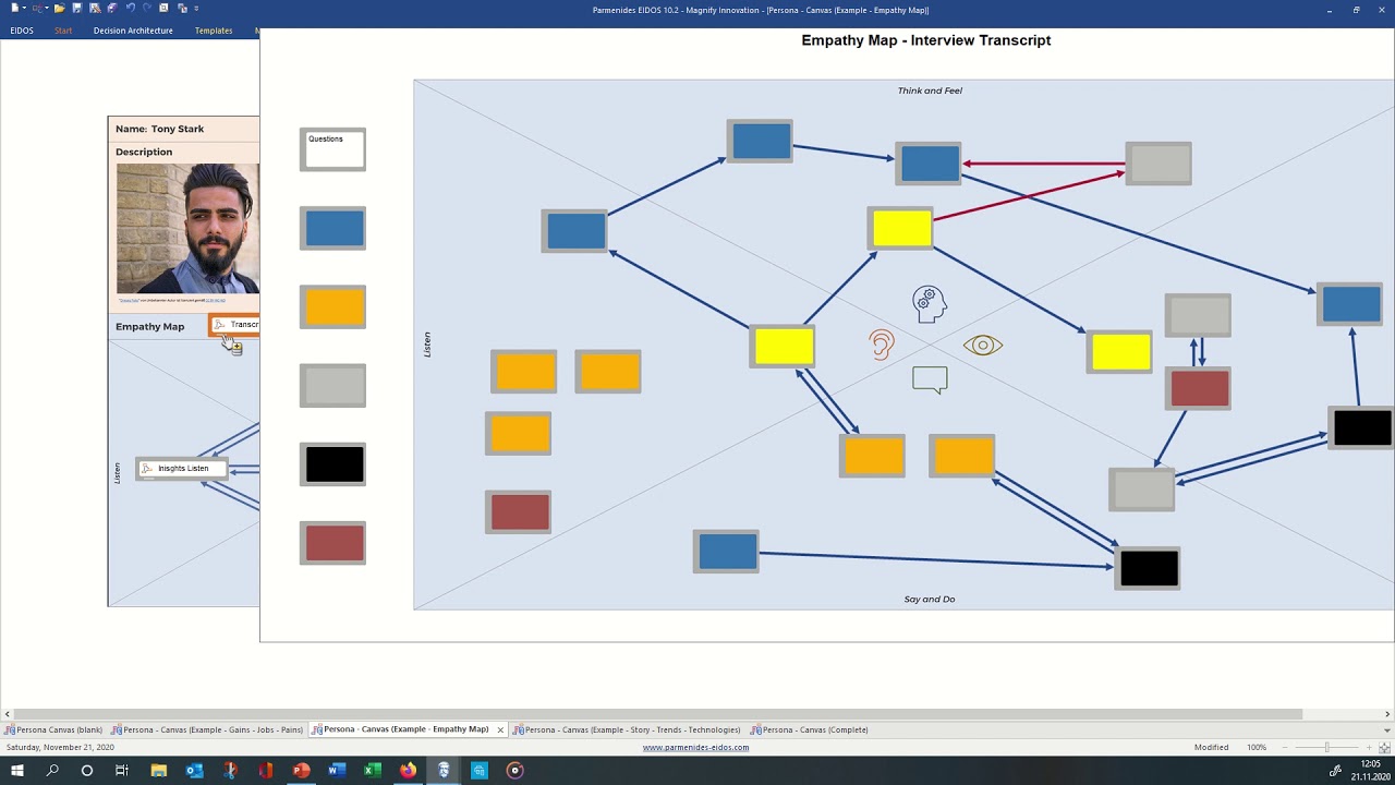 Persona Canvas - Design Thinking with Parmenides Eidos - YouTube