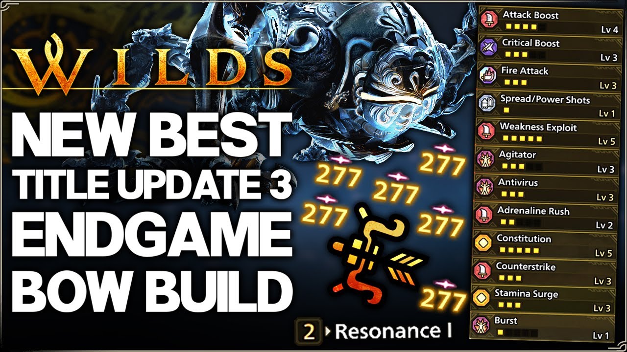 Monster Hunter Wilds - New Best OP Bow Build - Highest Damage Title ...
