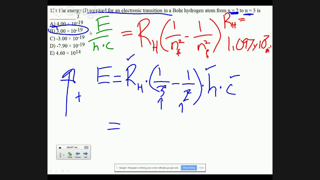 6.3 Line spectra and bohr model problems - YouTube