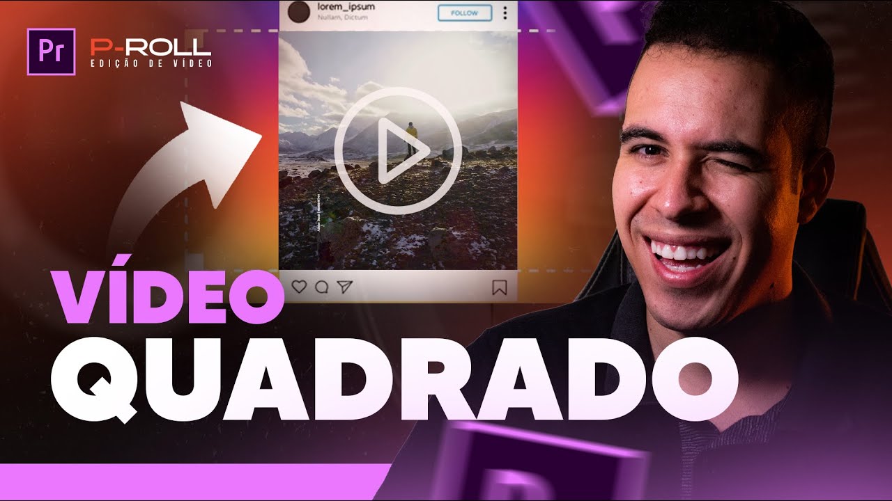 Como CRIAR e EXPORTAR VÍDEOS QUADRADOS (1x1) no ADOBE PREMIERE - YouTube