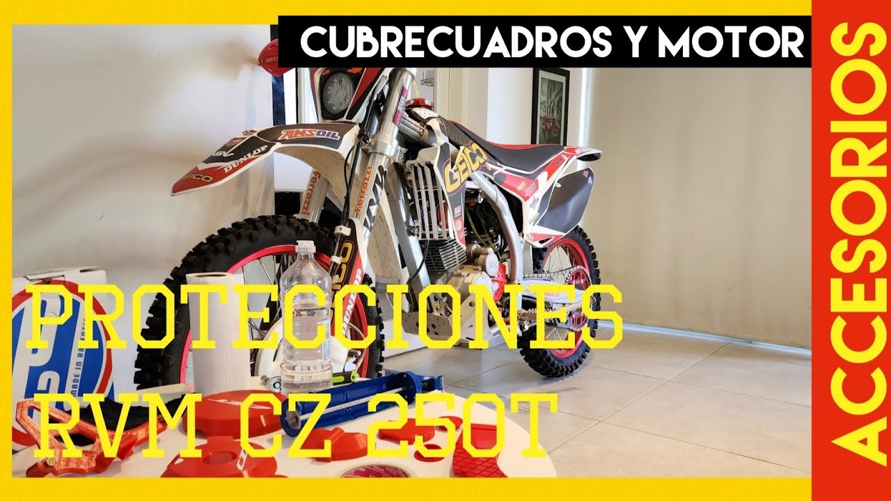 RVM CZ 250T. PROTECCIONES DE MOTOR Y CHASIS. Colocación y tutorial. - YouTube