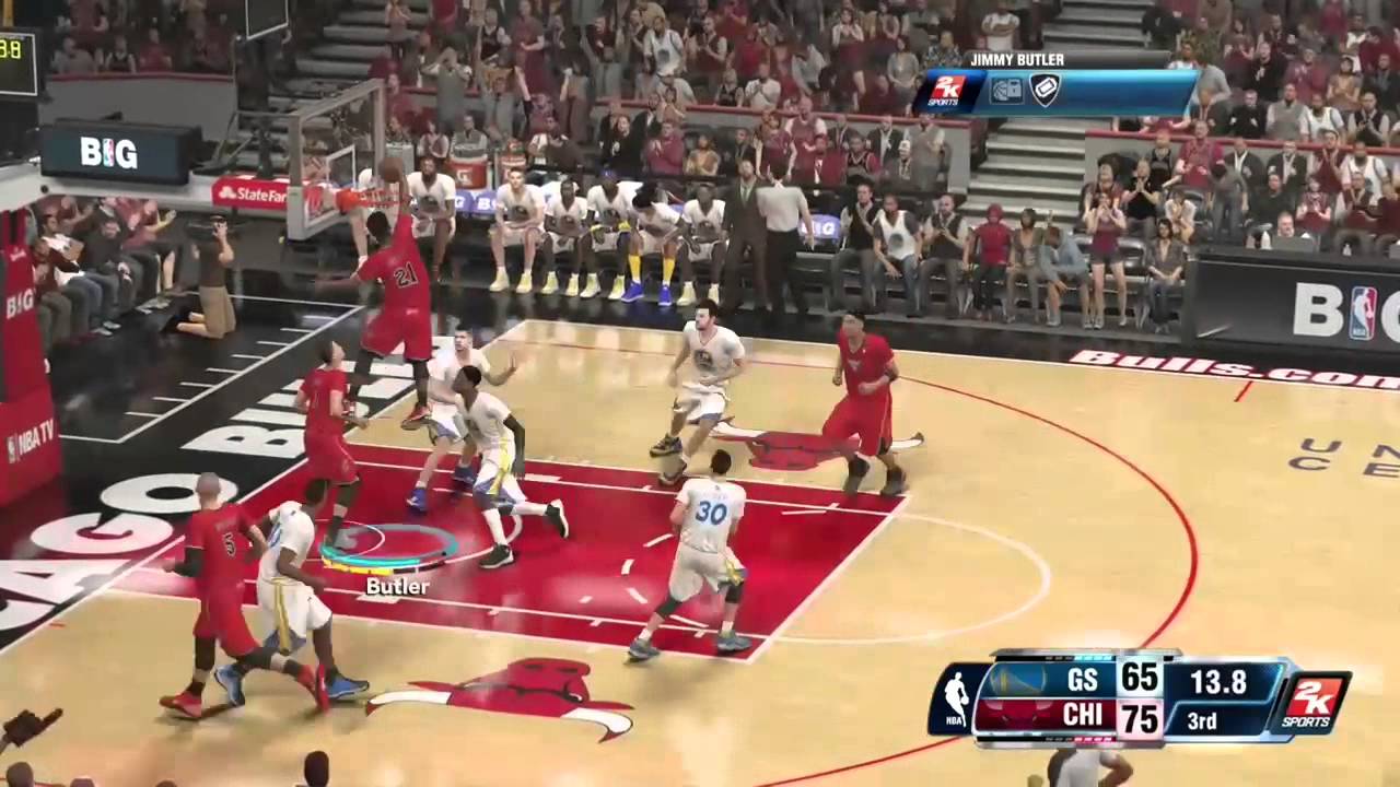NBA2K14 Jimmy Butler 360 slam - YouTube