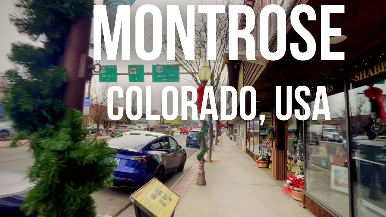 Small Town USA Walking Tour - Montrose, Colorado | 4K HDR with Calm ...
