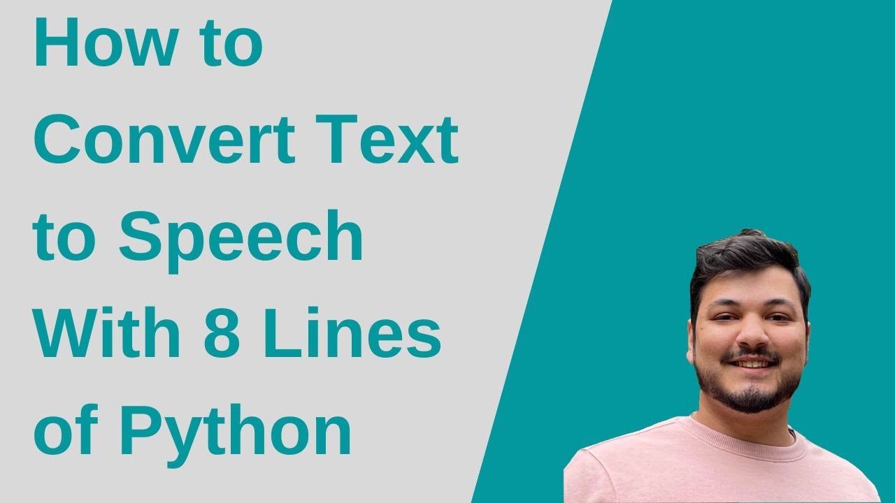 How To Convert Text To Speech With 8 Lines Of Python YouTube how-to-convert-text-to-speech-with-8-lines-of-python-youtube
