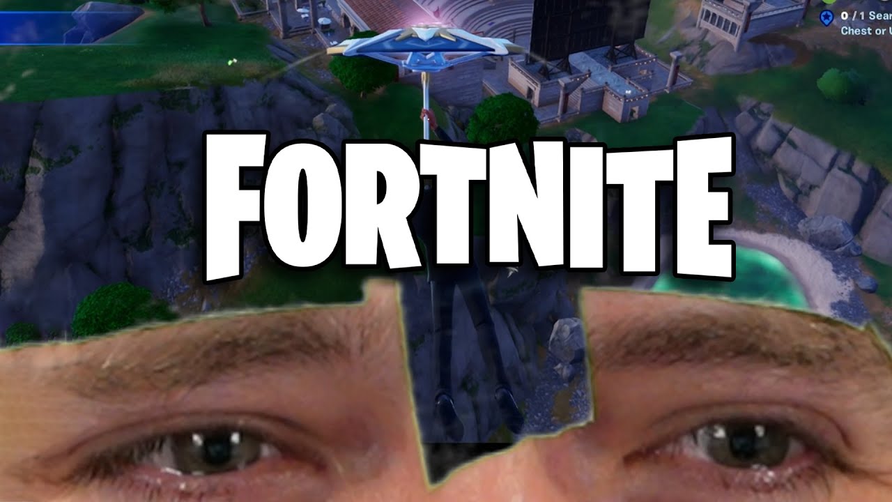 Playing Fortnite on my own Forehead - YouTube