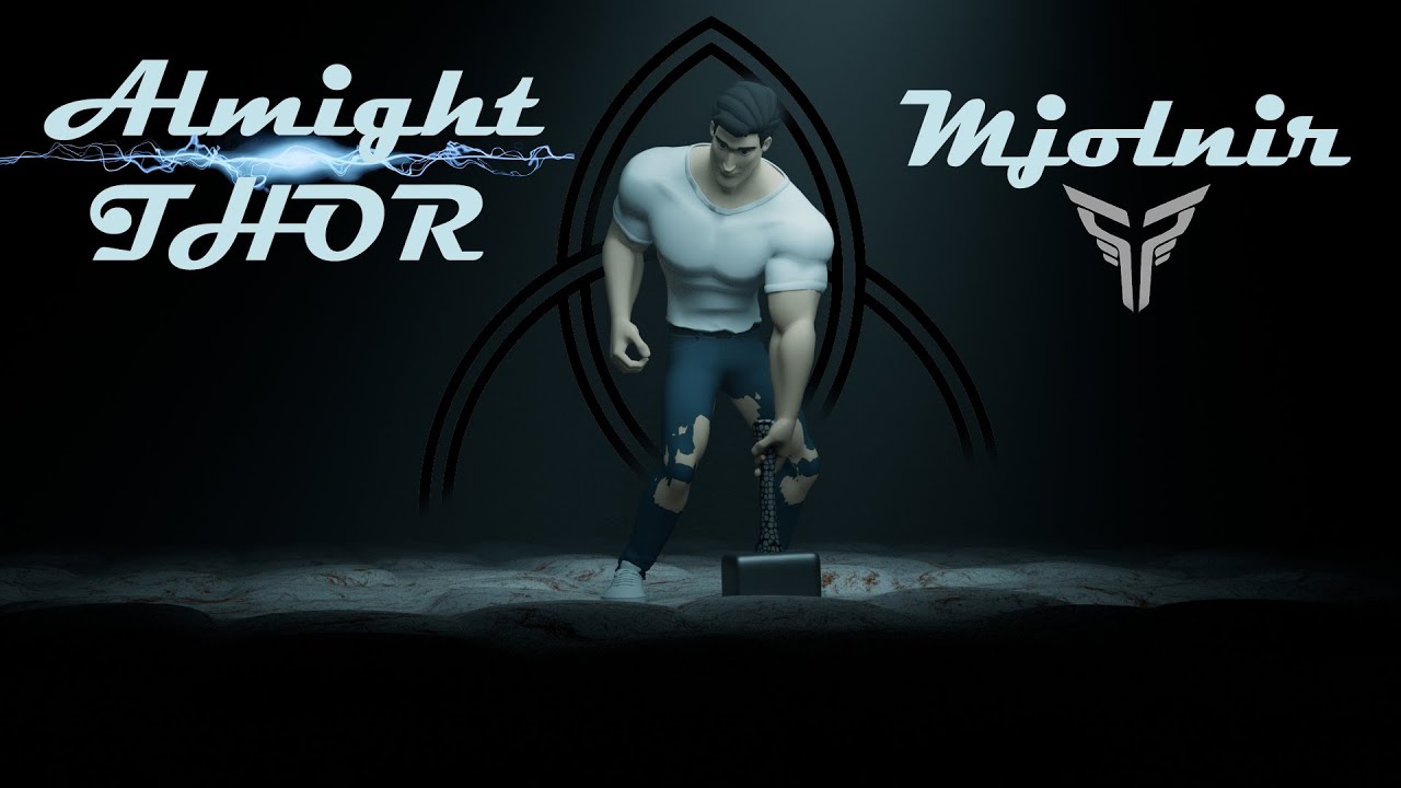 thor hammer 3d animated video . thor lifting his hammer mjolnir. - YouTube