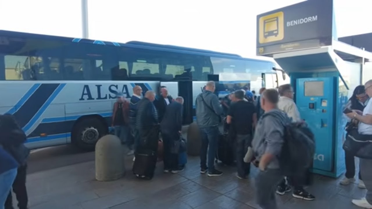 BENIDORM Spain Bus To Alicante Airport Jet2 Flight To Glasgow - YouTube