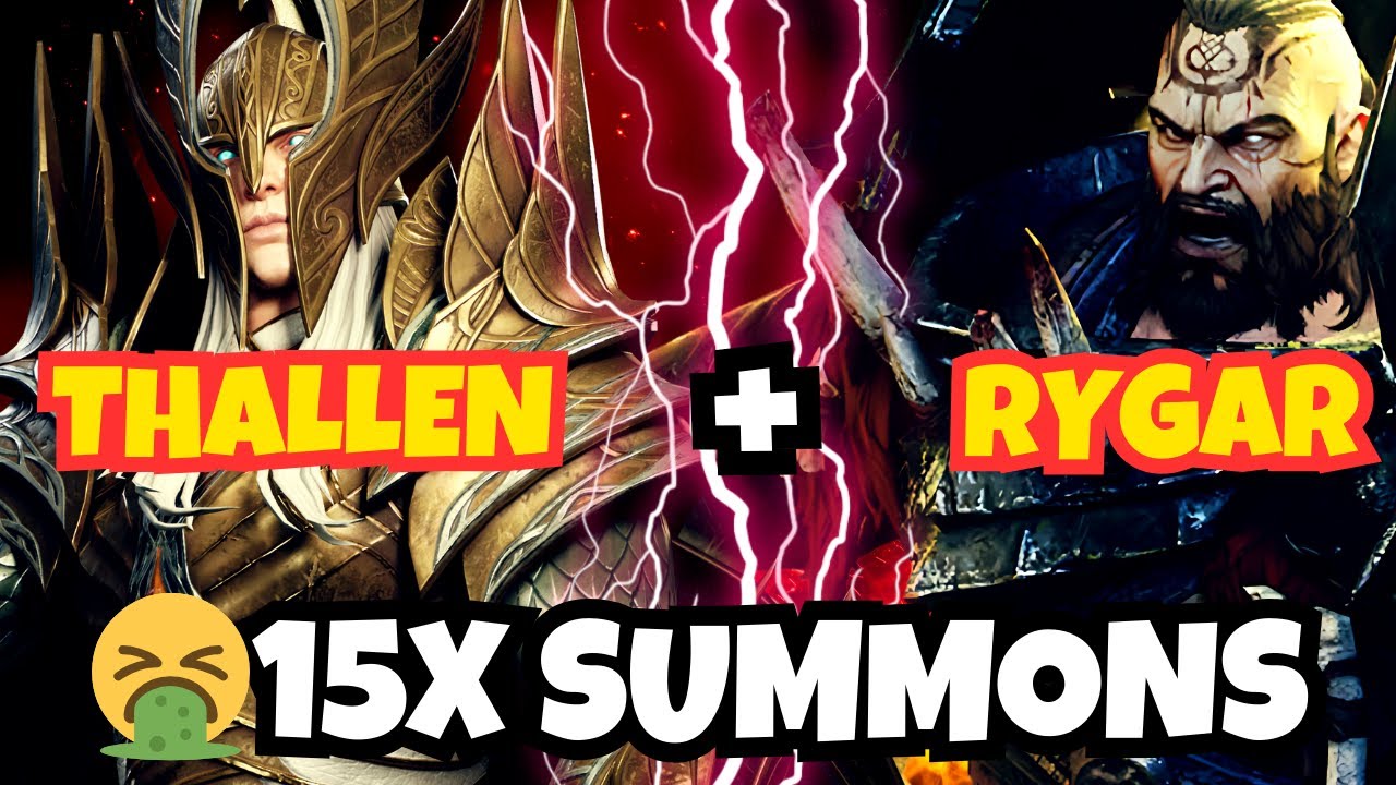 My ACCOUNT is CURSED!! Ancient SADNESS...Rygar + Thallen 15x Summons ...