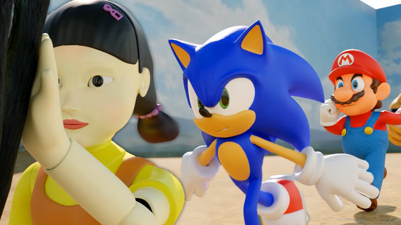 Mario and Sonic VS Squid Game - YouTube