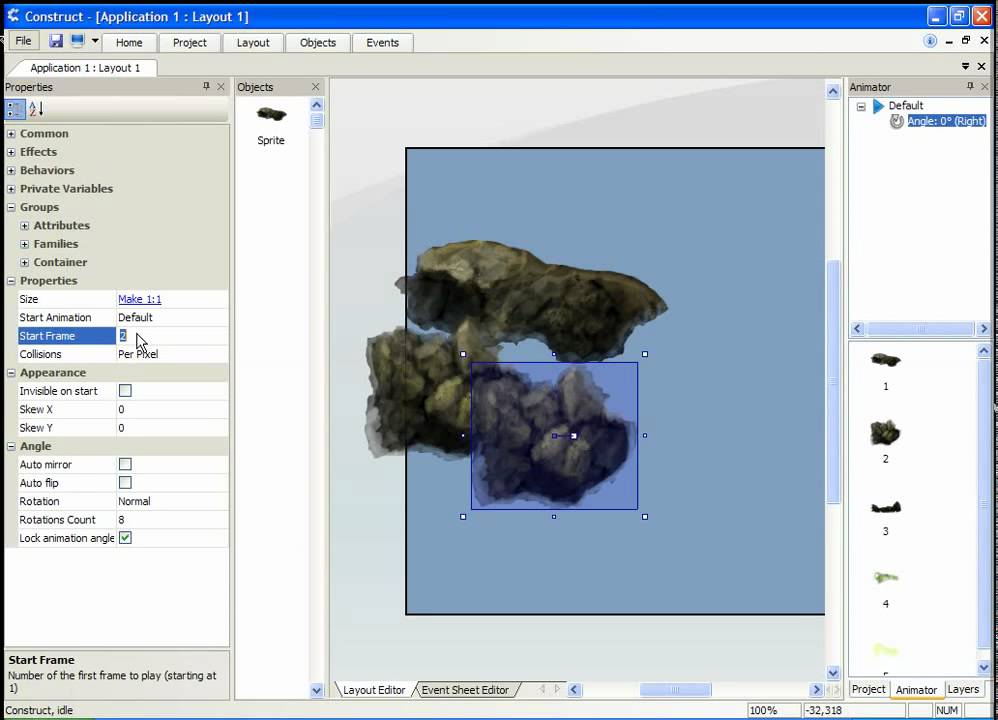 Construct Sprite Start Index - YouTube