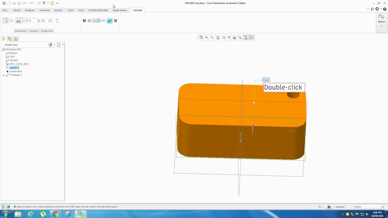 CREO 2.0 Tutorial - Key Tag Design - YouTube