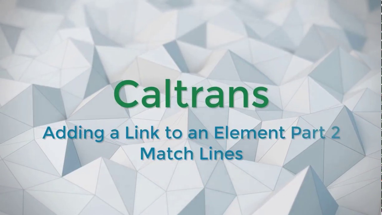 Adding a Link to an Element Part 2 - Match Lines Example - YouTube