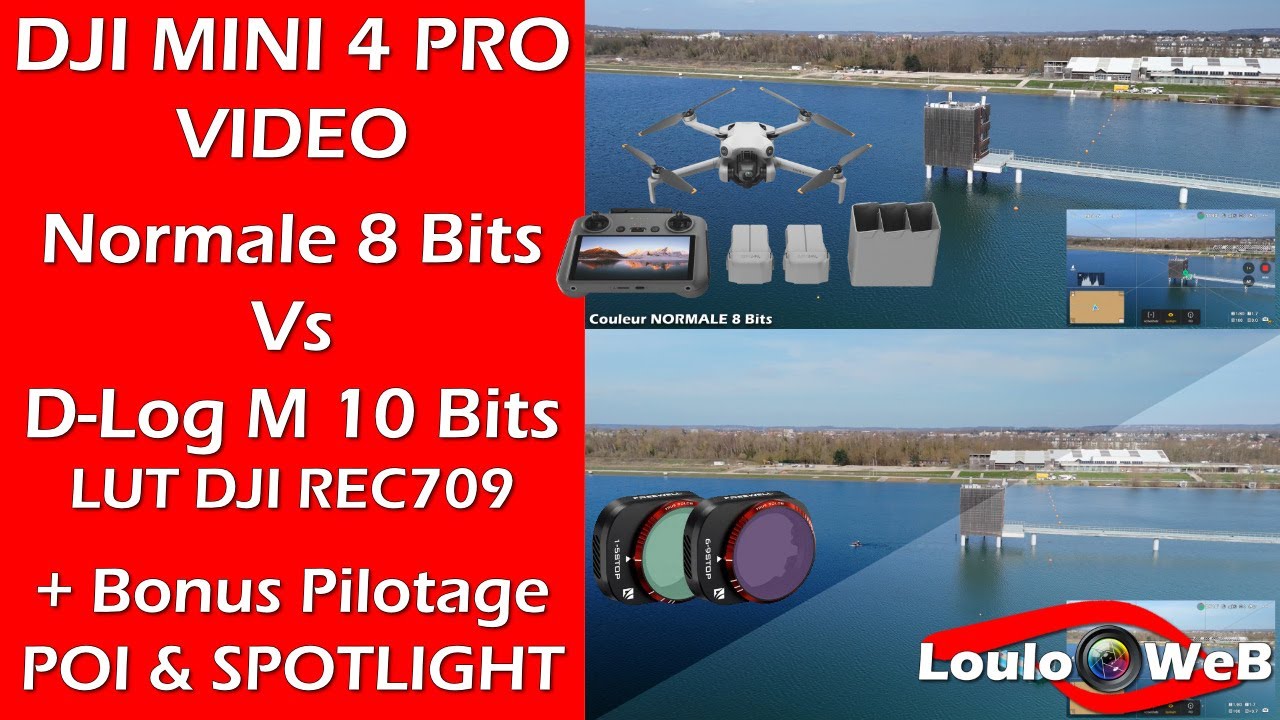 Comparatif Video Normale Vs D-Log M 10 bits DJI MINI 4 PRO - Filtres ...