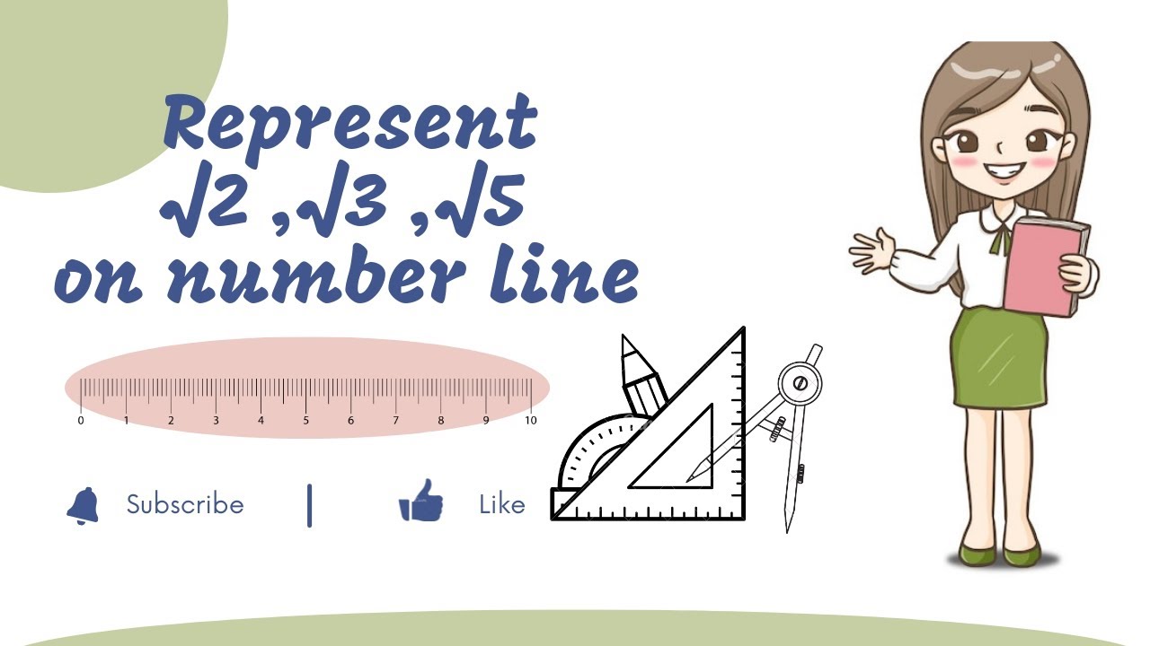 How to represent √2 , √3 and √5 on number line | root 2 ,3 on number ...