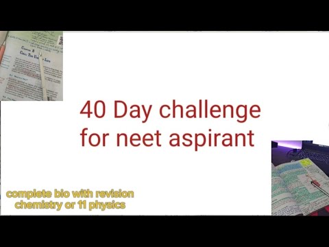 40 day challenge for neet aspirant - YouTube