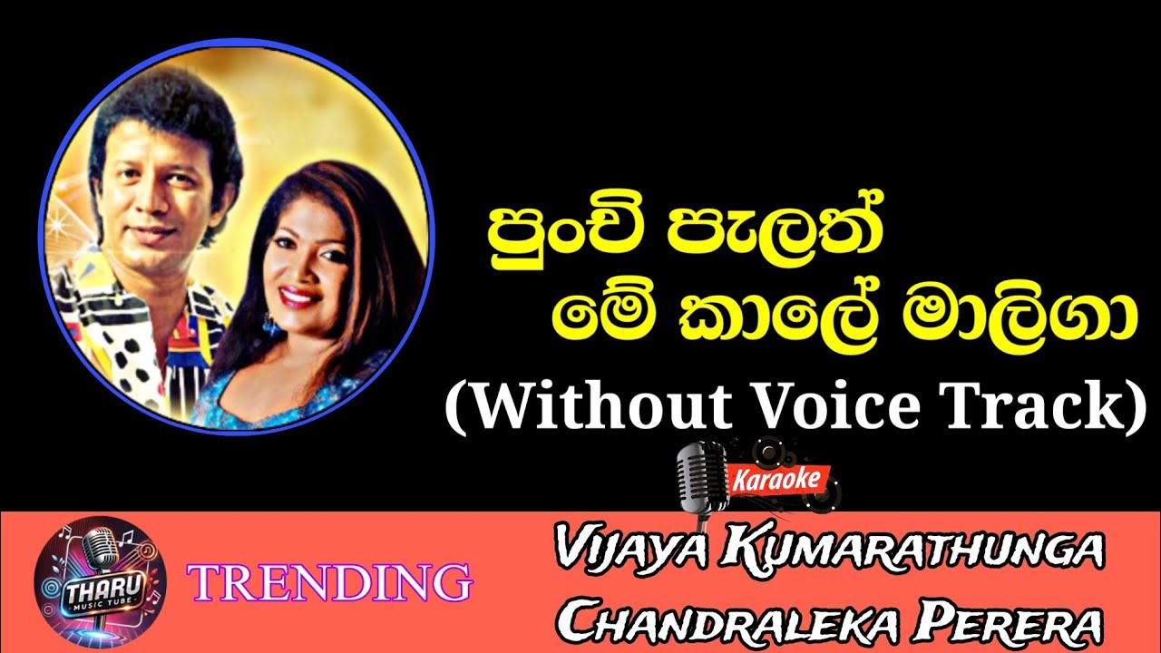 Punchi Palath Me Kale Karaoke With Lyrics | Without Voice Track ...