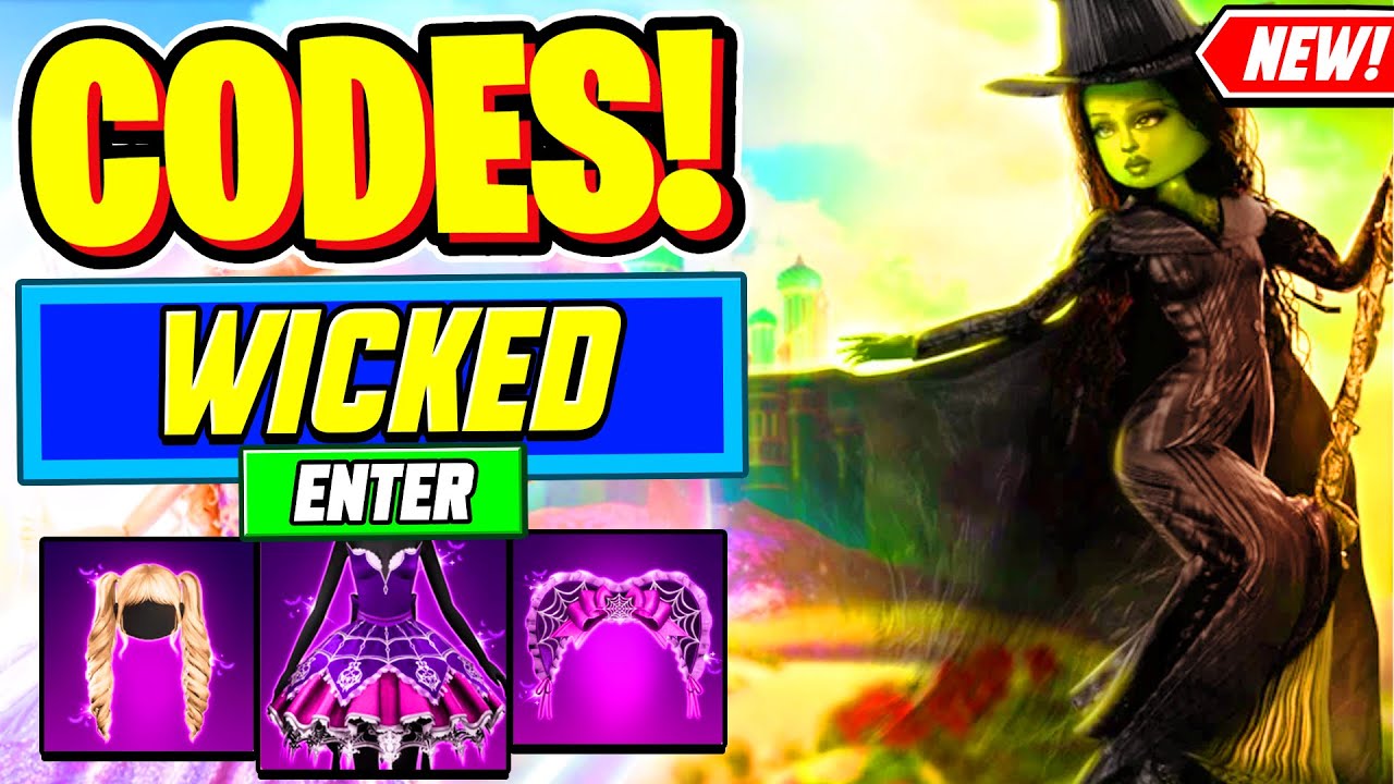 ⚠️New⚠️ ALL WORKING WICKED UPDATE CODES For Dress To Impress - Roblox ...