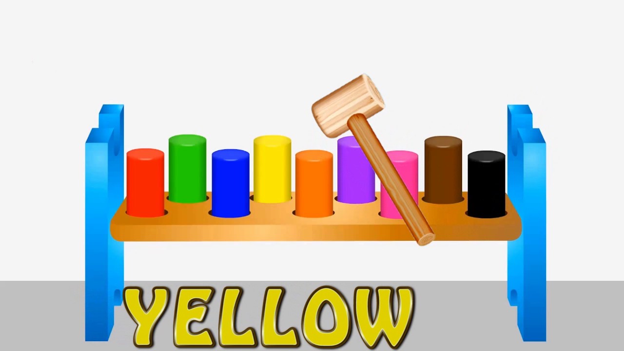 Learn Colors with Wooden Hammer Educational Toys for Kids | Colors for ...